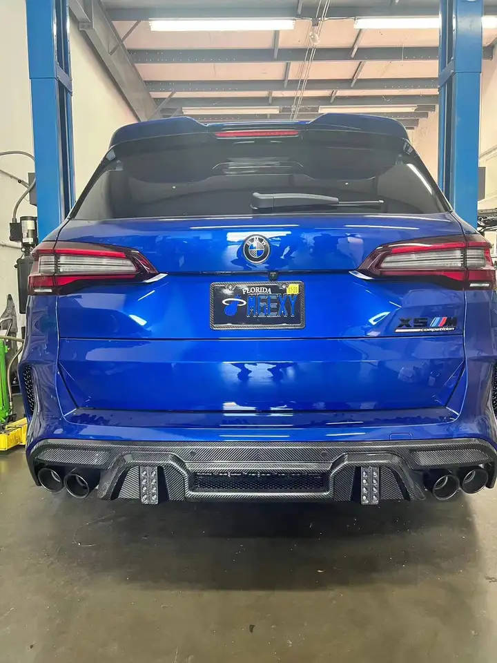 Pre-preg Carbon Fiber Rear Diffuser For F95 X5m & F96 X6m - Perfect Fit ...