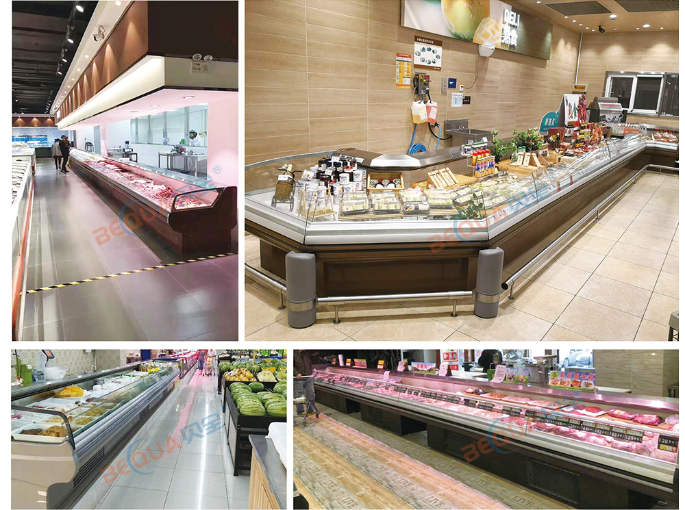 Fresh Meat Open Display Fridge Commercial Meat Freezer Refrigerator ...