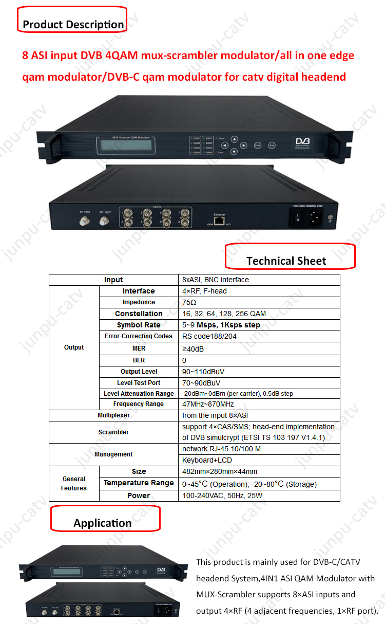 디지털 Catv 헤드 엔드 용 Asi 입력 Catv Dvb-c Qam 변조기, Bossgoo.com의 고품질 디지털 Catv ...