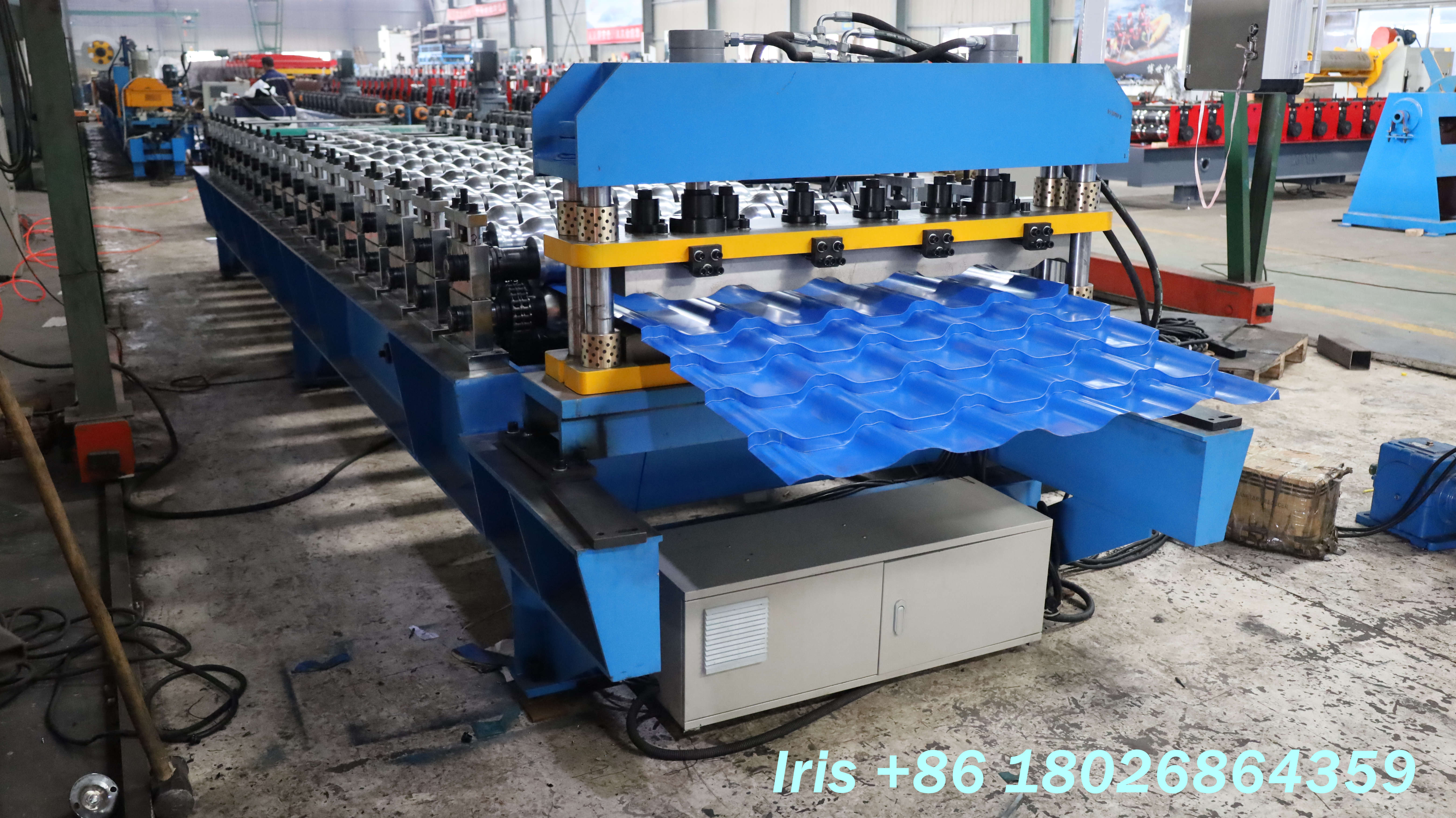 High Speed Glazed Tile Roll Forming Machine For Roof Tile Making In ...
