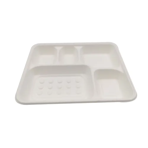 Disposable Restaurant Serving 5-section Meal Trays, High Quality ...