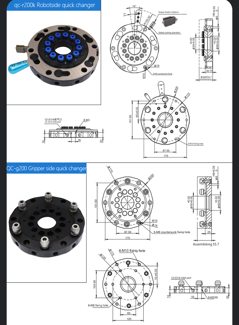 Manual Gripper Quick Changer Device For Robot Arm Tooling: A ...
