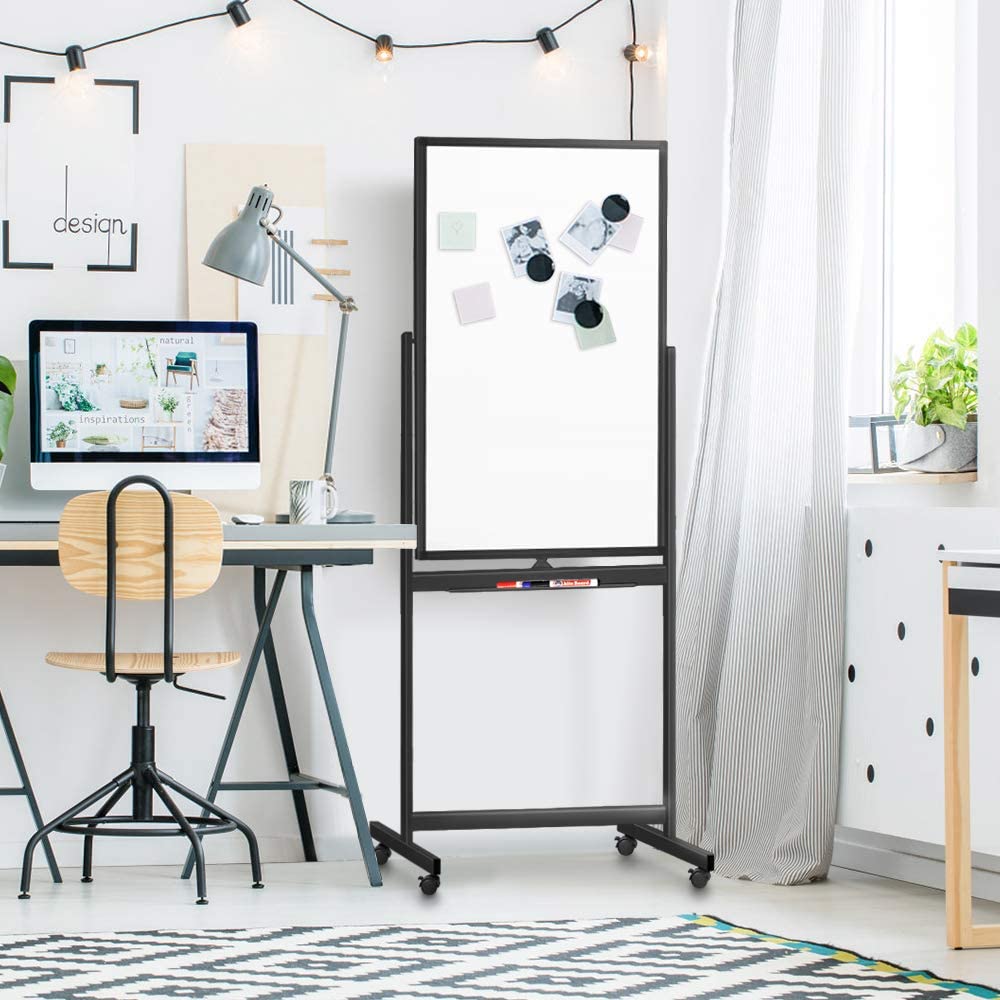 Rolling Magnetic Double Whiteboard With Silver Frame, High Quality ...