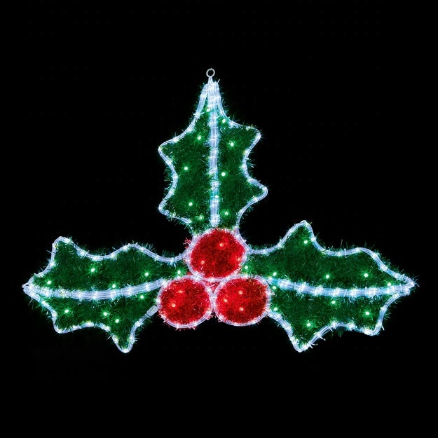 Christmas Holly Led Rope Light Silhouette, High Quality Christmas Holly ...
