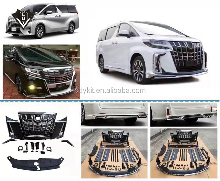 Alphard Front Bumper Upgrade Options For 2012, 2015, 2017, And 2018 ...