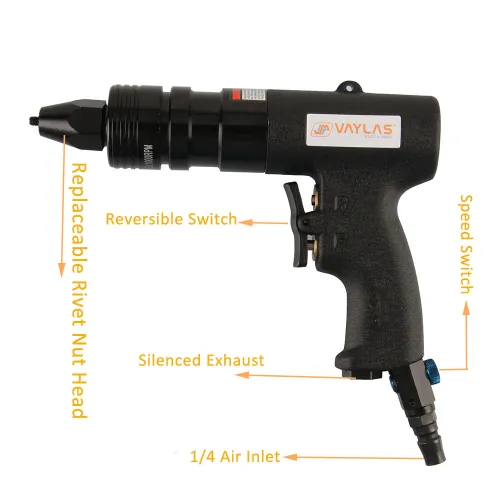 Pneumatic Air Rivet Nut Gun Tool Insert Thread Pull Setter Riveting ...