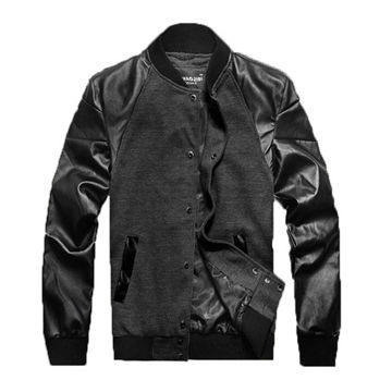 Men's Leather Jacket, Made Of Pu Lining And 100% Polyester, High ...