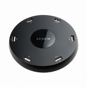 6-port Usb Charger, Charge 6 Devices Simultaneously With Smart Shape ...