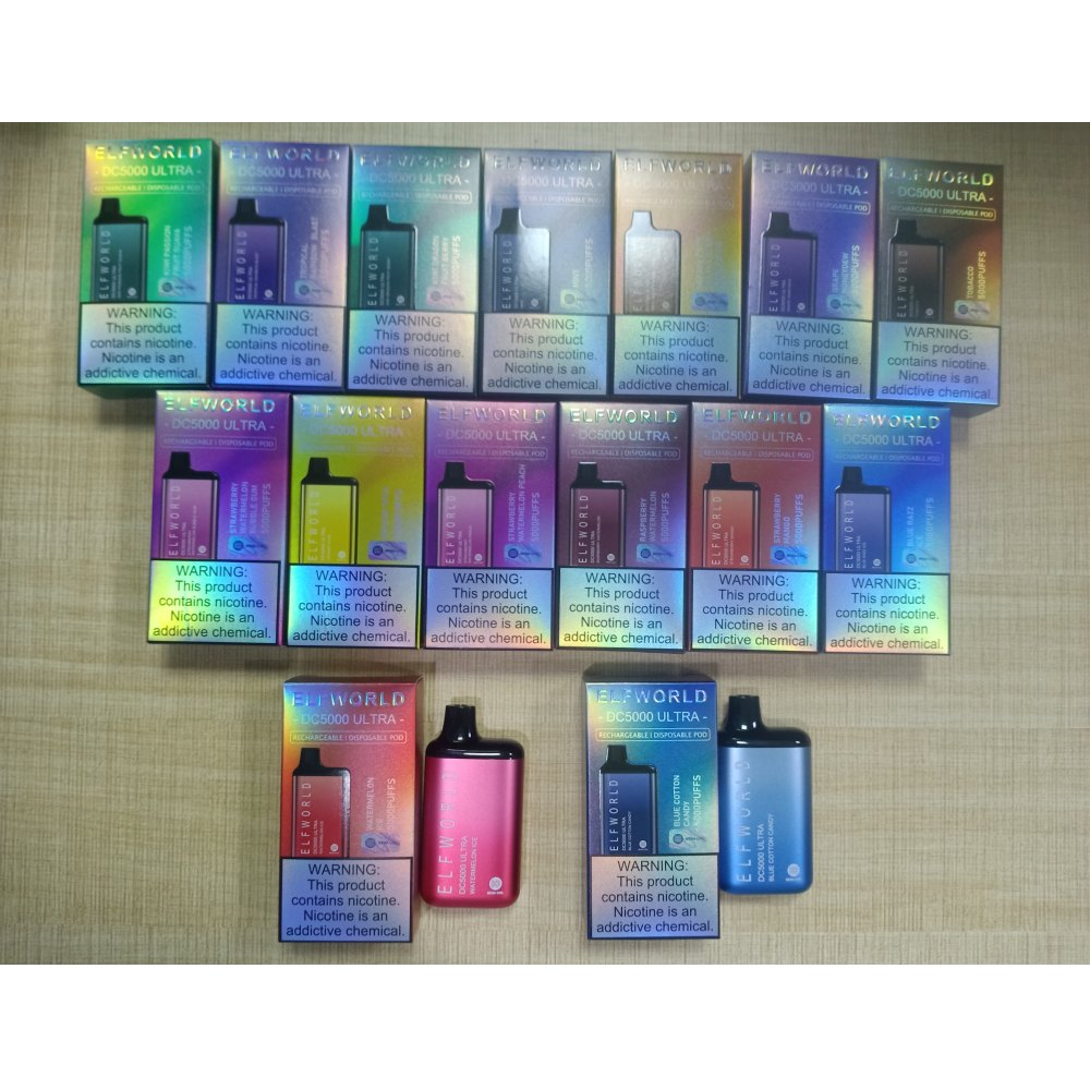 Elfworld Dc 5000 Ultra Disposerive Vape Pod คุณภาพสูง Elfworld Dc 5000 ...