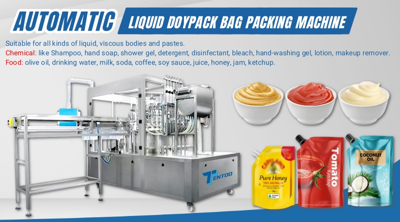 Milk Pouch Packaging Machine: Liquid Pre-made Bag Packaging Equipment ...