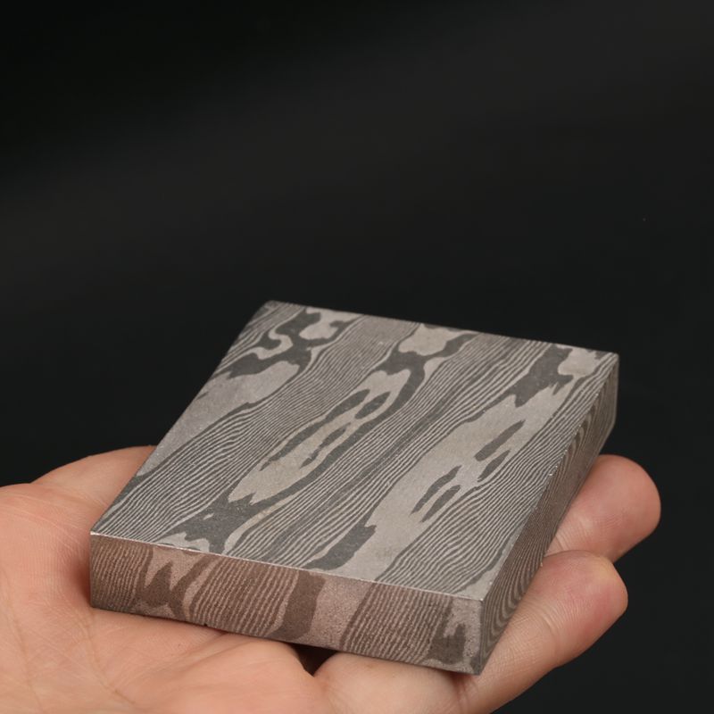 Damascus Steel Billet Bar 11mm Thick Jewelry Belt Buckle Rings Watch ...