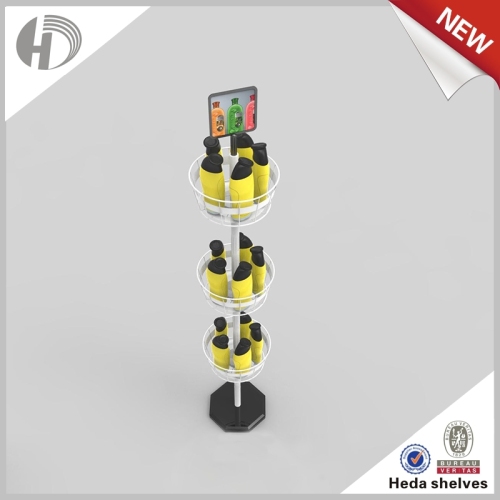 Floor Standing 3-tier Wire Basket Wire Display Stand, High Quality ...