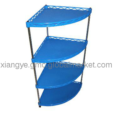 4 Tier Plastic Corner Shelving Rack, High Quality 4 Tier Plastic Corner ...