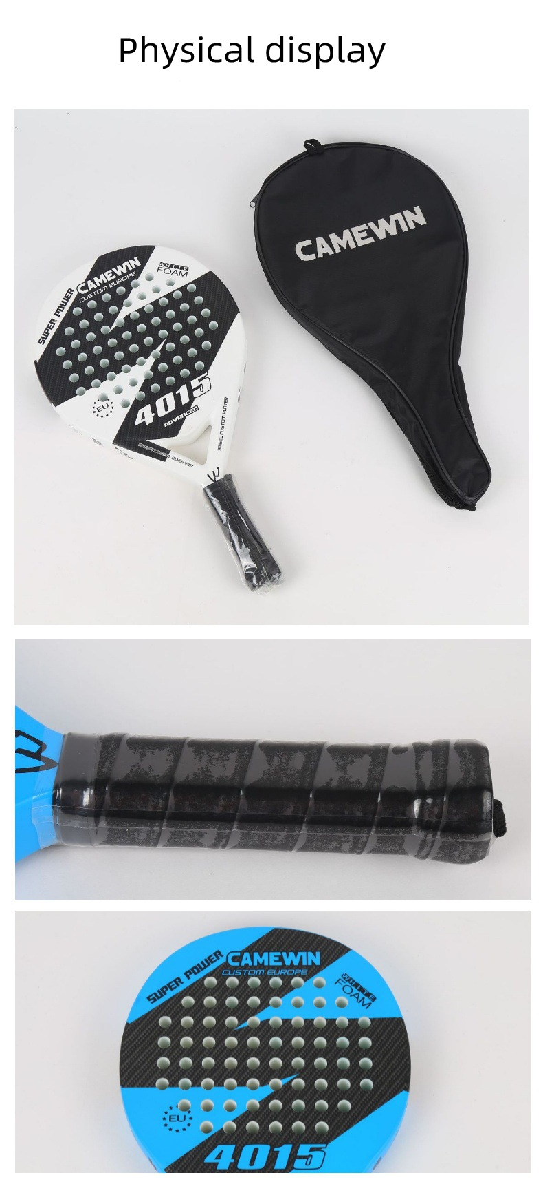 Carbon Fiber Beach Tennis Paddle Racket, High Quality Carbon Fiber ...