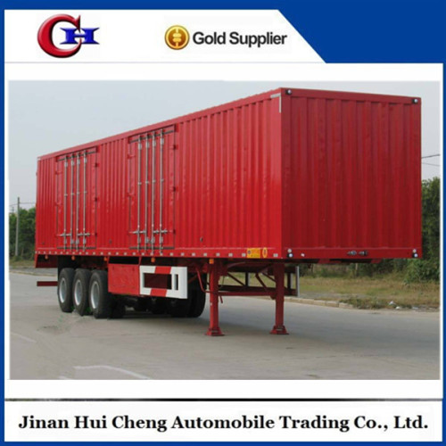 Tri Axles Flat Bed Strong Cargo 40ft Box Semi Trailer, High Quality Tri ...