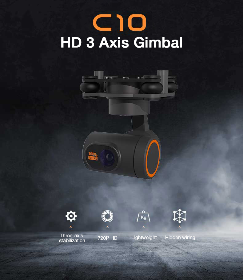 Skydroid C10 Gimbal Camera: 3-axis Hd Stabilization For 1080p Multi ...