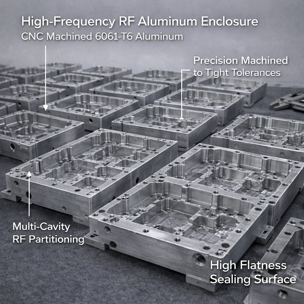 Precision Machining Aluminum Part For Rf Shielded Enclosure, High ...