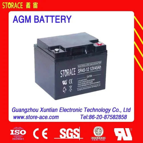 12v 45ah Agm Battery (sr45-12), High Quality 12v 45ah Agm Battery (sr45 ...