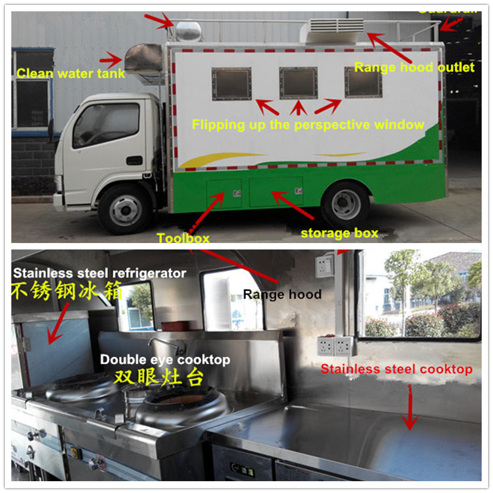 6x6 Petrol Food Truck Mobile Food Cart Trailer And Military Fast Food ...