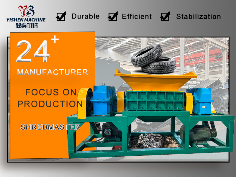 Mini Diesel Powered Waste Car Tire Rubber Plastic Shredder Machine Tire ...