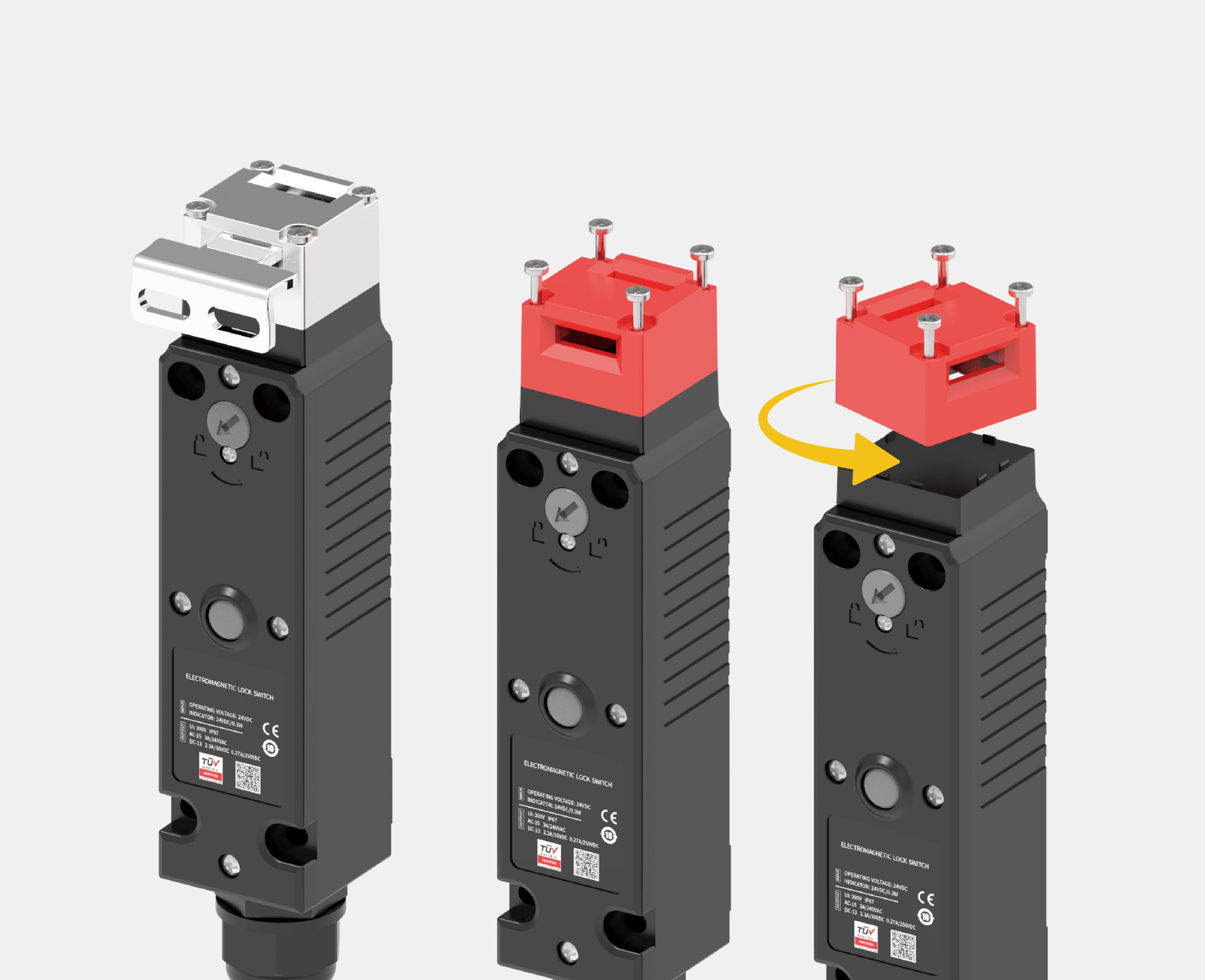 Ip67 Safety Lock Sensor With Flame Retardant Pa66 Material And ...