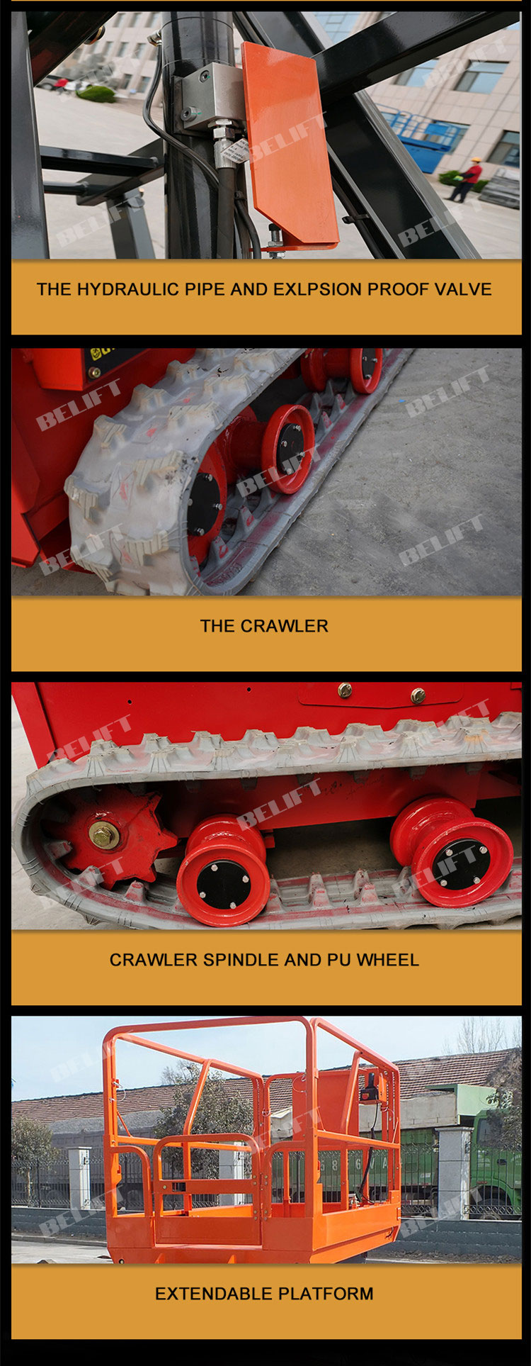 Hydraulic Aerial Manlift Platform: Electric Crawler Tracked Scissor ...