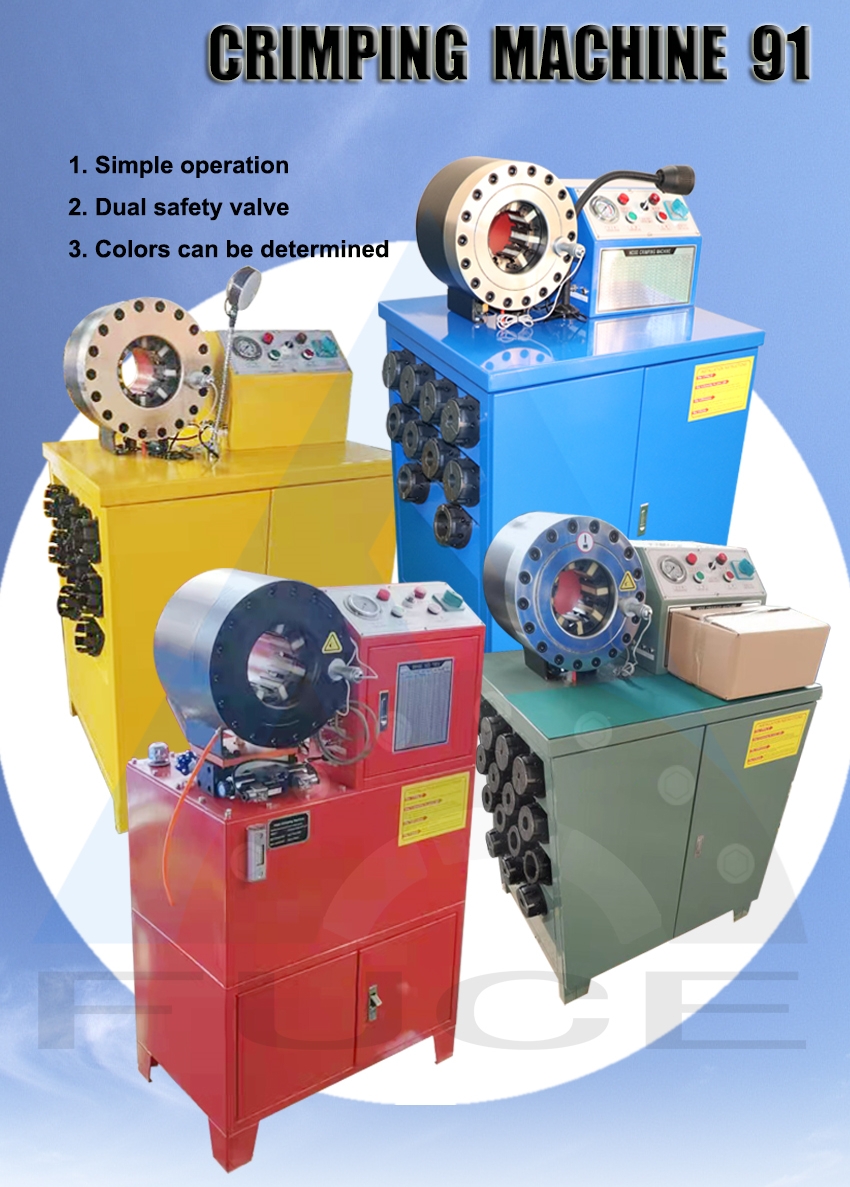 Hydraulic Pipe Clamping Machine - 1/4-2'' 6-51mm Ac Hose Crimping Tool ...