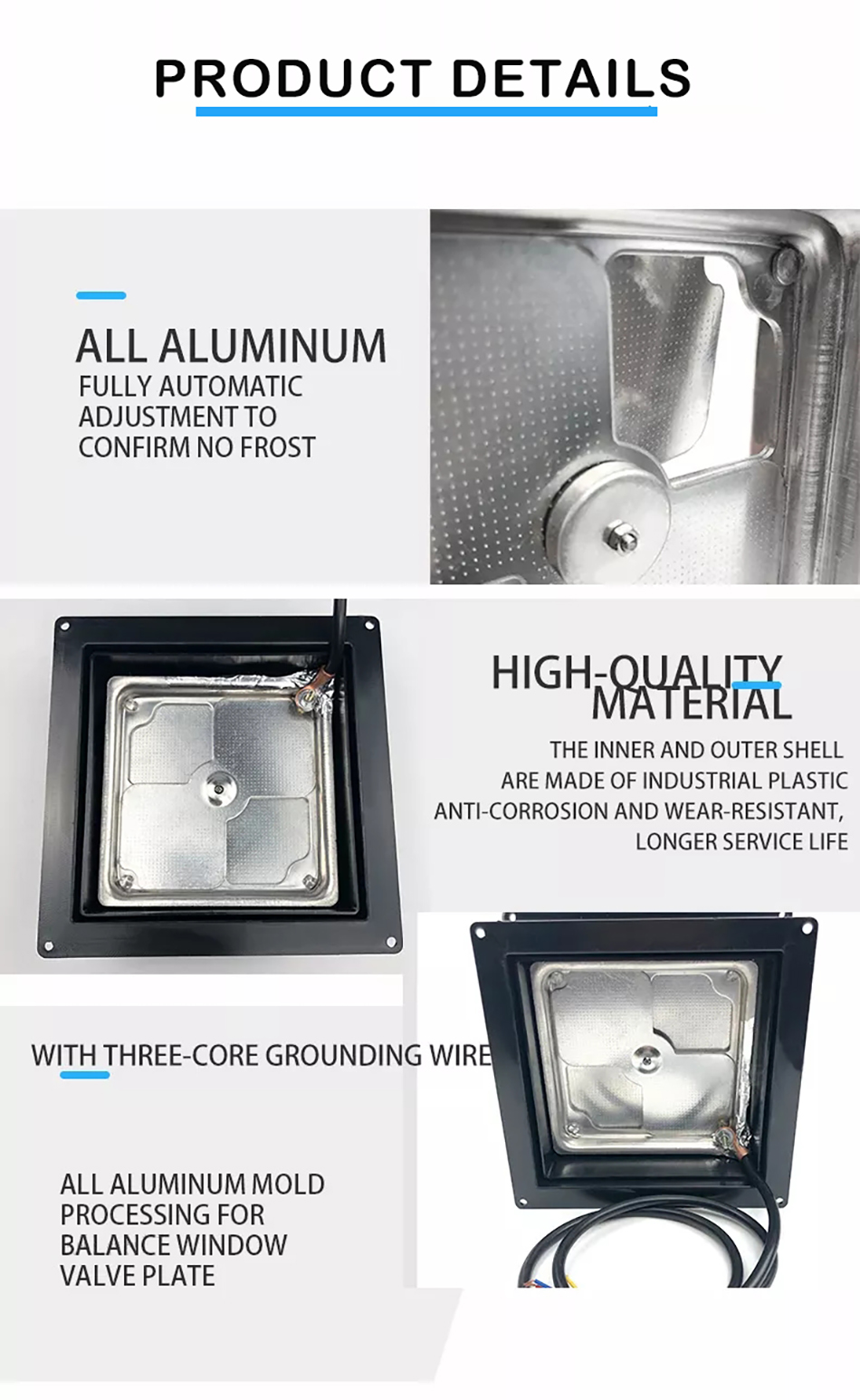 Square Cold Room Balance Pressure Release Window, High Quality Square ...