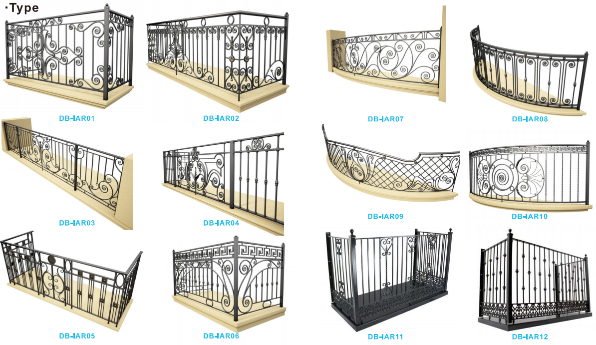 Commercial Wrought Iron And Stainless Steel Handrails For Outdoor ...