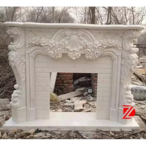 Natural Stone Marble Electric Fireplace, High Quality Natural Stone ...