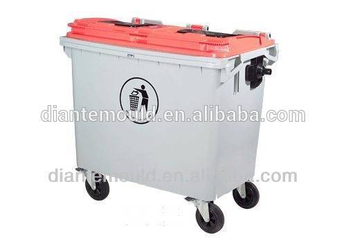 Outdoor Plastic Waste Bin/container With Wheels 1100l, High Quality ...