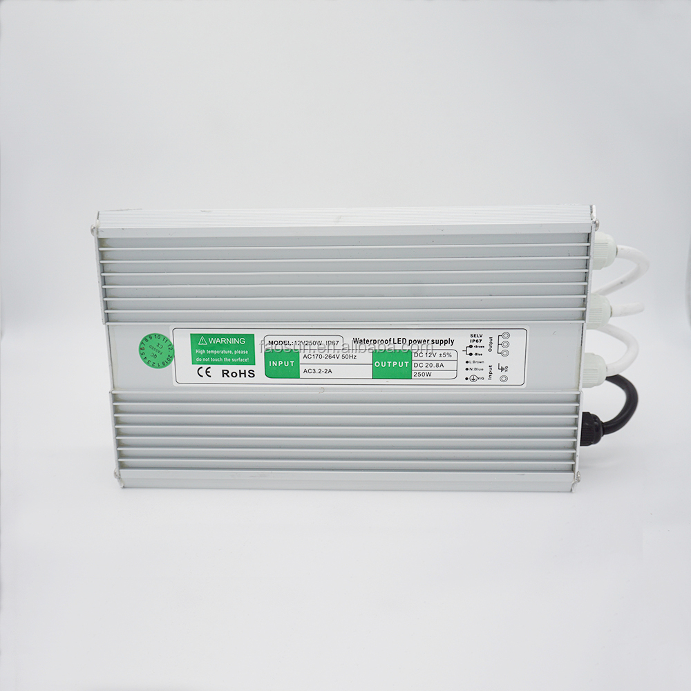 Ip67 Waterproof 250w Led Driver Power Supply 12v Constant Voltage For ...