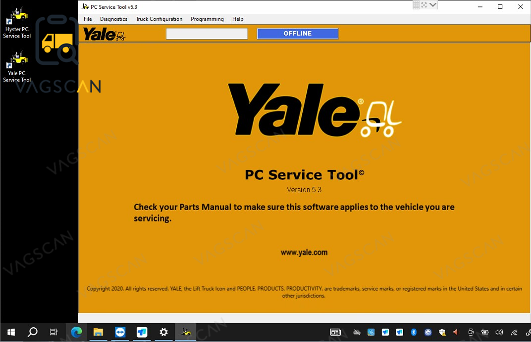 Forklift Truck Interface With F110 Tablet For Hyster Yale Pc Service ...