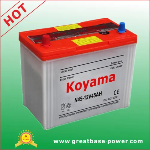 N45 12v 45ah Dry Charged Battery Starting Battery Car Battery, High ...