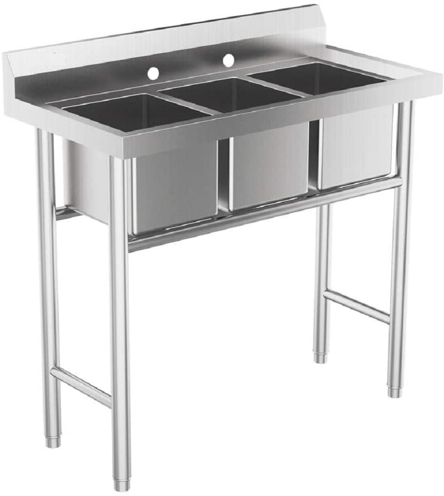Commercial Three Compartment Utility Sink, High Quality Commercial ...
