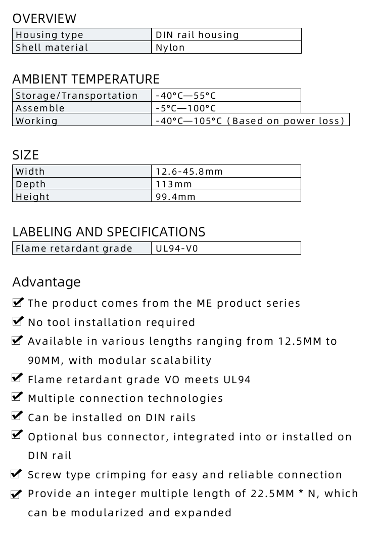 Din Rail Mountable Modular Pcb Enclosure - 22.5mm Width, White, High ...