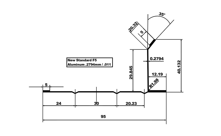 F5 F8 Roof Drip Edge And Trim Profiles Flashing Profile Roll Forming ...