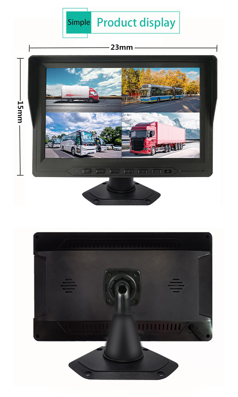 Hd 9inch Tft Lcd Quad Split Car Monitor คุณภาพสูง Hd 9inch Tft Lcd Quad ...