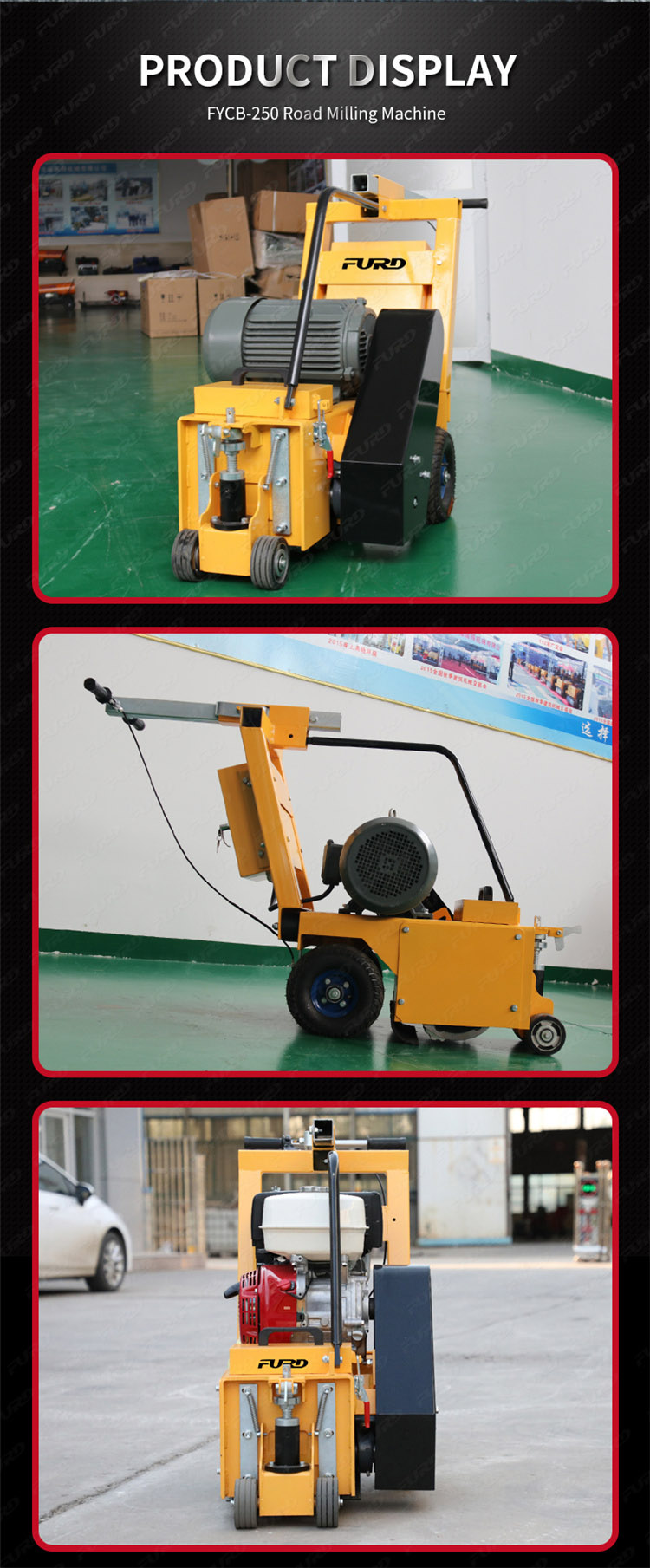 Concrete Road Milling Machine With Best Price Fycb-250, High Quality ...