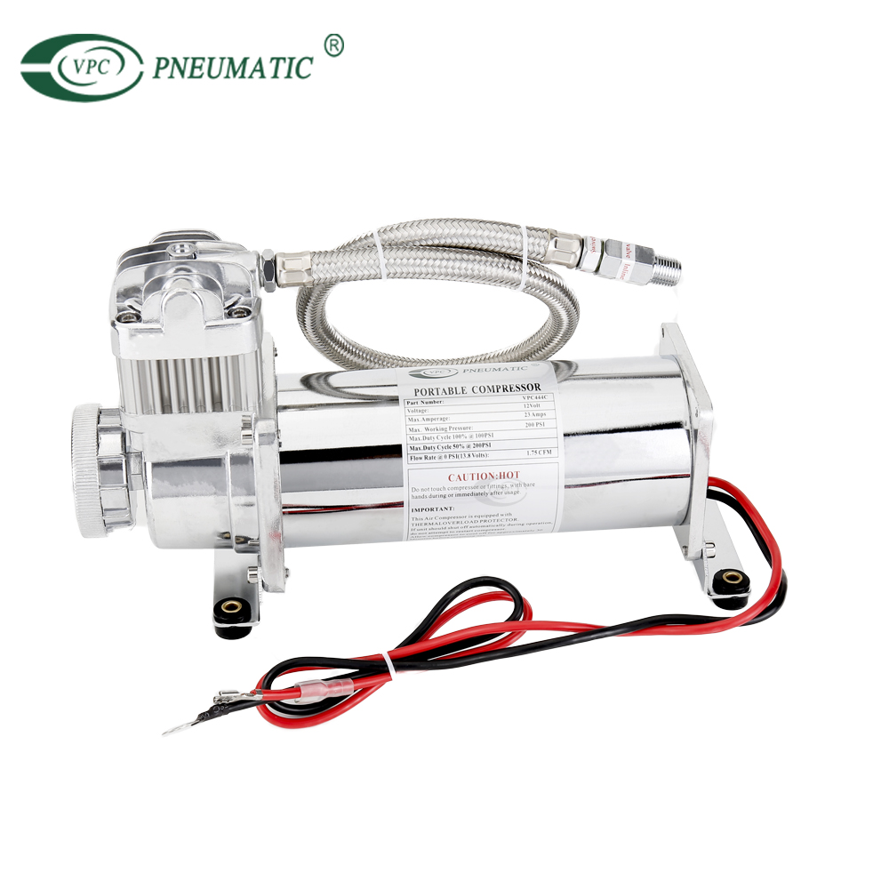 Dc12v 200psi Mini Chrome Car Air Suspension Compressor Pump, High ...