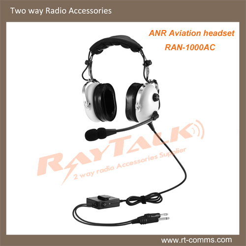 Two Way Radio Aviation Headet In General Aircraft For Active Noise ...