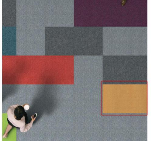 Carpet Tile Tarkett Sintelon Sky Origin-turuncu-50cmx50cm-4 Pcs (1m ² ...