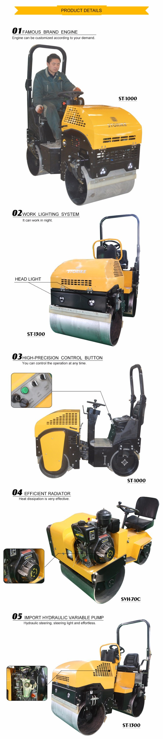 3000kg Big Diesel Engine Road Roller For Soil Road Compaction, High ...