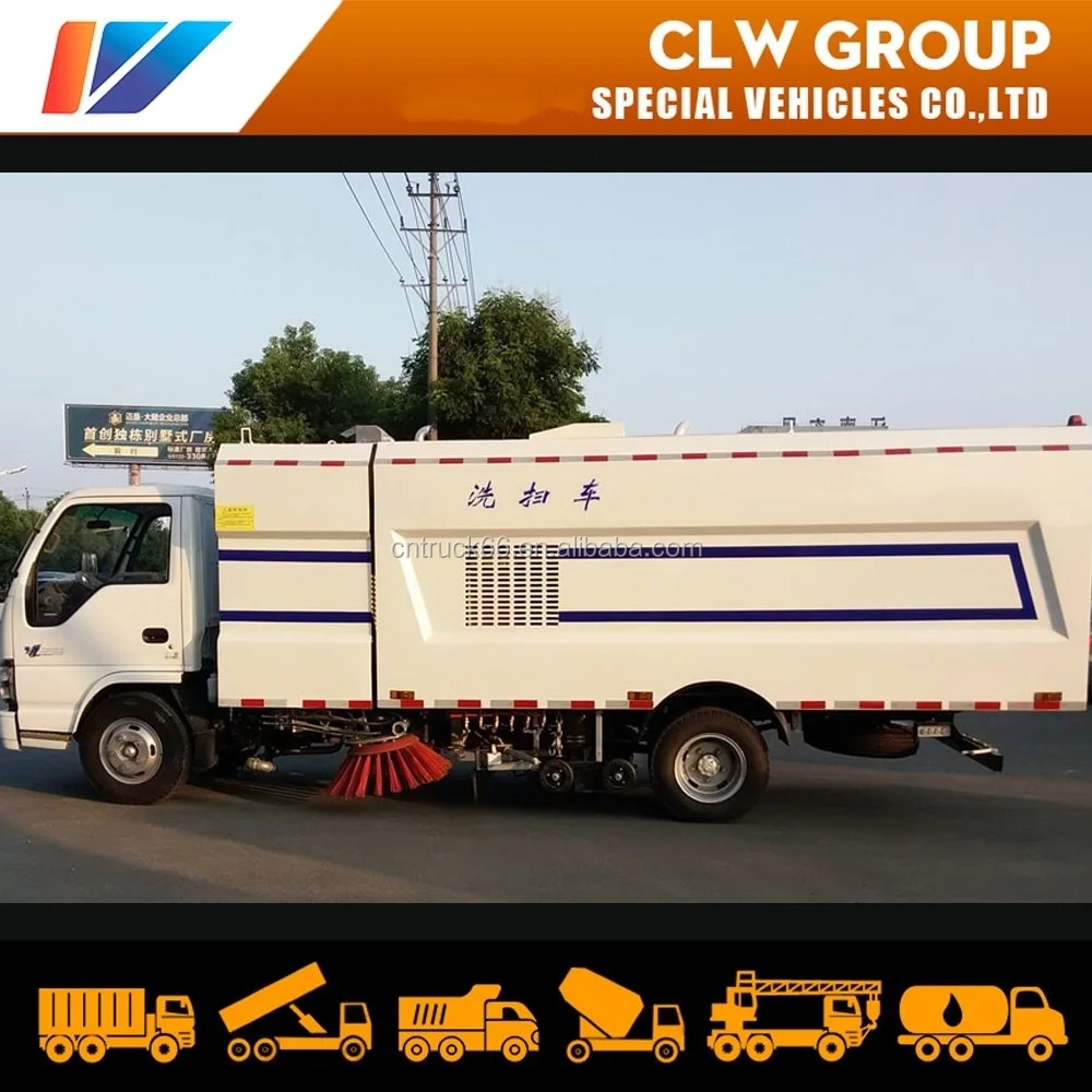 Japan I-suzu 8m3 9m3 Road Cleaning Sweeper Truck Stainless Steel Street ...
