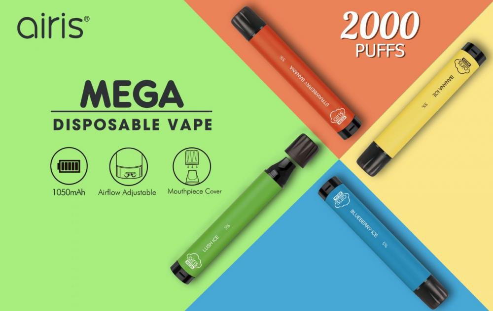 ปากกา Vape Vape Airis Mega 2000puffs บุหรี่อิเล็กทรอนิกส์ คุณภาพสูง ปาก ...