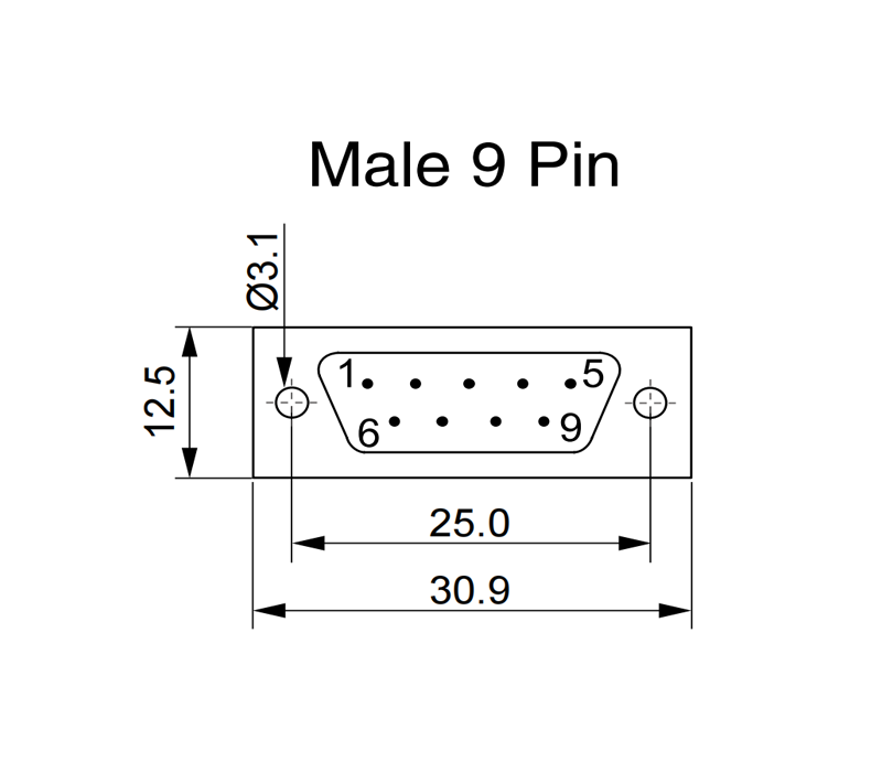 9 Pin Metal Connection Male Crimp D-sub Connector คุณภาพสูง 9 Pin Metal ...