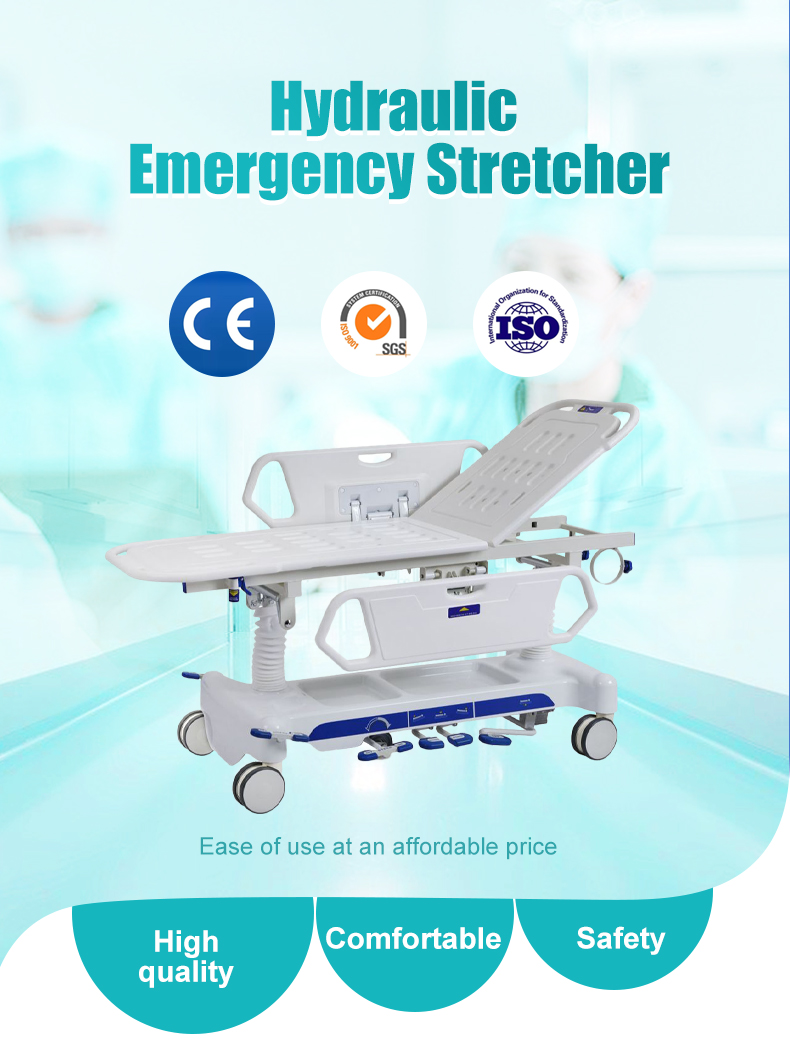 Hydraulic Hospital Stretcher For Patient Transfer In Ambulances, High ...