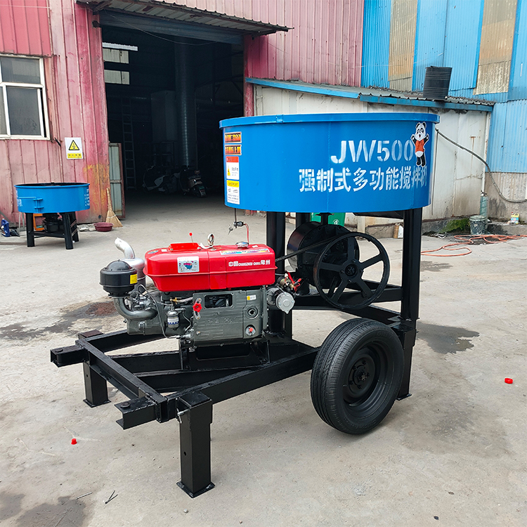 Jd500 Diesel Engine Concrete Pan Mixer Clay Soil Mixer Machine, High ...