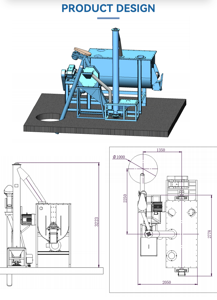 1 Ton Automatic Animal Feed Mill Plant Design For Chicken, Cattle, And ...