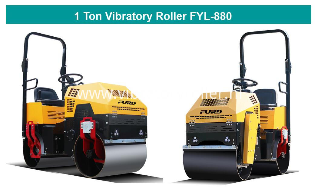 1 Ton Ride On Mini Tandem Vibratory Roller